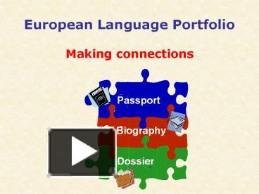 PPT – European Language Portfolio PowerPoint presentation | free to ...