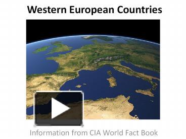 Western European Countries presentation | free to view