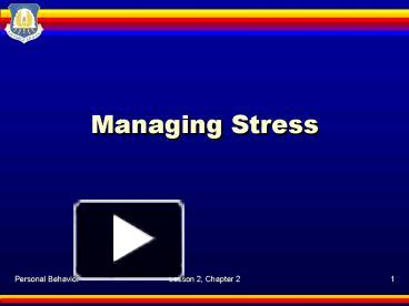 PPT – Managing Stress PowerPoint presentation | free to view - id ...
