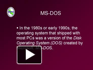 PPT – MSDOS PowerPoint presentation | free to view - id: 13ab8a-NjNiN
