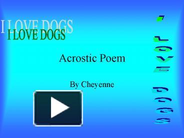 Acrostic Poem presentation | free to view