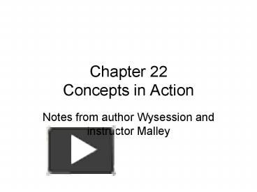 PPT – Chapter 22 Concepts in Action PowerPoint presentation | free to ...