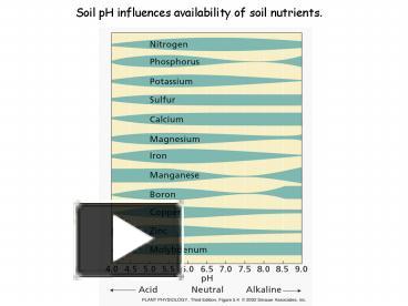 Soil pH influences availability of soil nutrients. presentation | free ...