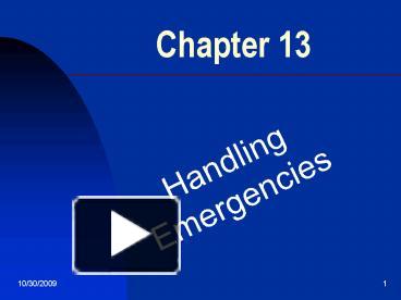 PPT – Handling Emergencies PowerPoint presentation | free to view - id ...