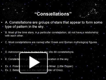 PPT – Constellations PowerPoint presentation | free to view - id ...