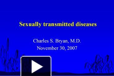 PPT – Sexually transmitted diseases PowerPoint presentation | free to ...