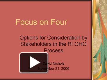 Focus on Four presentation | free to download