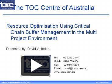 TOC Overview presentation | free to view