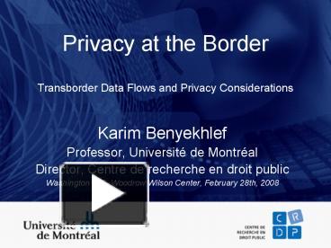 PPT – Transborder Data Flows and Privacy Considerations PowerPoint presentation | free to view ...