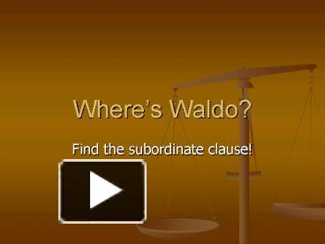 Wheres Waldo presentation | free to view