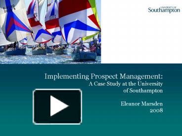 University of Southampton presentation | free to view