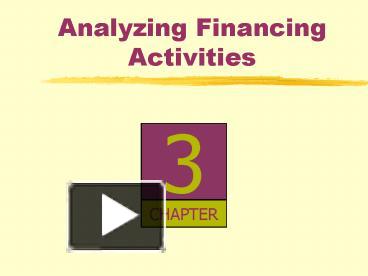 Analyzing Financing Activities presentation | free to view