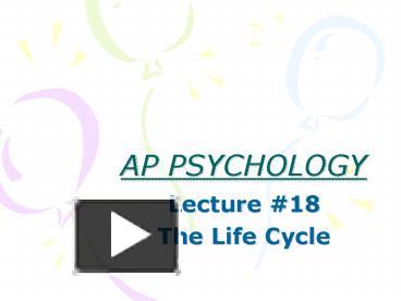 PPT – AP PSYCHOLOGY PowerPoint presentation | free to view - id: 14c31a ...