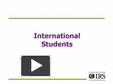 International Students presentation | free to view