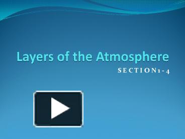 Layers of the Atmosphere presentation | free to view