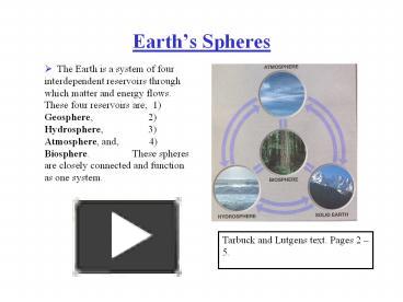 Earths Spheres presentation | free to view