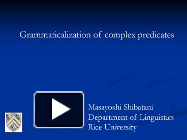 Grammaticalization of the Directional Verbs iku/kuru presentation | free to download