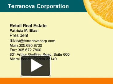 PPT – Terranova Corporation PowerPoint presentation | free to view - id: 14ddd-NzdjM
