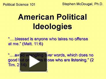 PPT – Political Science 101 PowerPoint presentation | free to view - id ...