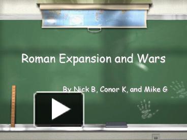 Roman Expansion and Wars presentation | free to view