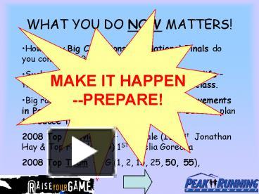 WHAT YOU DO NOW MATTERS presentation | free to view