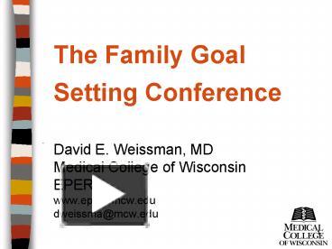 The Family Goal Setting Conference presentation | free to view