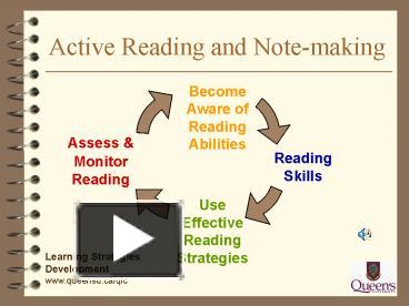 Active Reading and Notemaking presentation | free to view