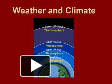 PPT – Weather and Climate PowerPoint presentation | free to view - id ...