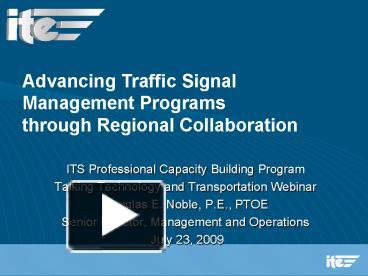 PPT – ITS Professional Capacity Building Program PowerPoint presentation | free to download - id ...