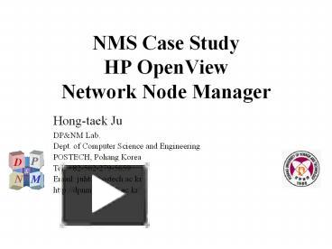 PPT – NMS Case Study HP OpenView Network Node Manager PowerPoint presentation | free to download ...