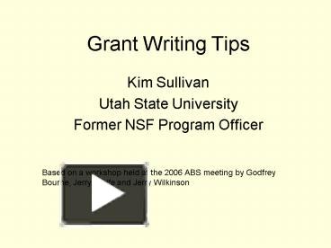 Grant Writing Tips presentation | free to download