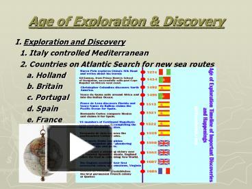 PPT – Age of Exploration PowerPoint presentation | free to view - id ...