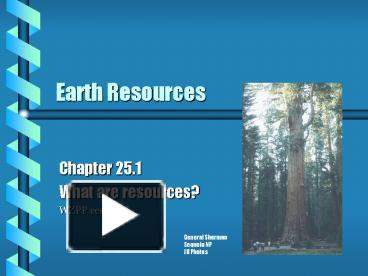 PPT – Earth Resources PowerPoint presentation | free to view - id ...