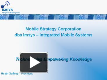 PPT – Heath Gaffney President PowerPoint presentation | free to view ...