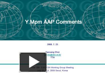 PPT – Taesang Choi PowerPoint presentation | free to view - id: 156456-ZDc1Z