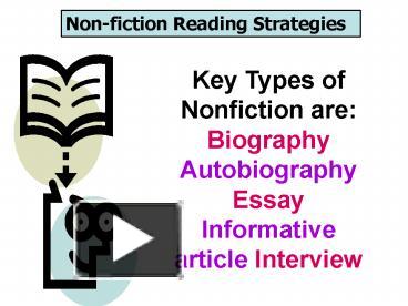 Nonfiction Reading Strategies presentation | free to view