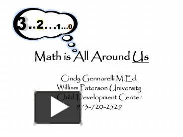 Math is All Around Us presentation | free to view