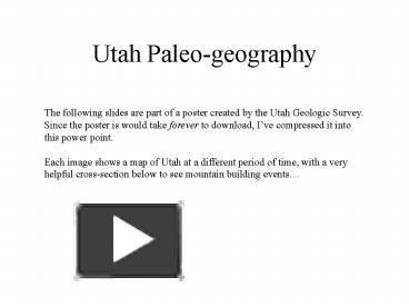 PPT – Utah Paleogeography PowerPoint presentation | free to view - id ...