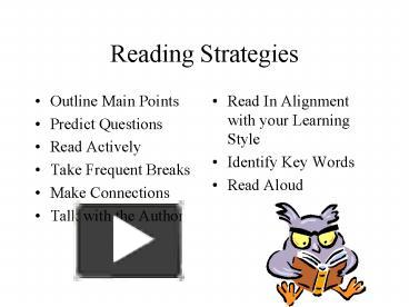 Reading Strategies presentation | free to view