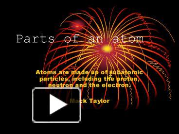PPT – Parts of an atom PowerPoint presentation | free to view - id ...