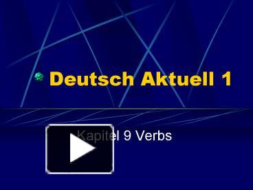 PPT – Deutsch Aktuell 1 PowerPoint presentation | free to view - id ...