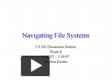 Navigating File Systems presentation | free to view