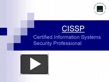 CISSP presentation | free to view