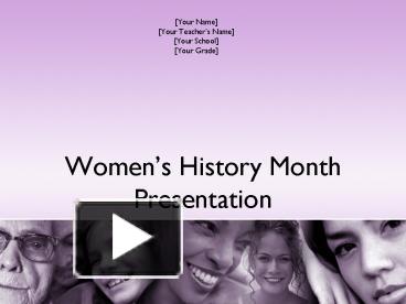 PPT – Womens History Month Presentation PowerPoint presentation | free ...