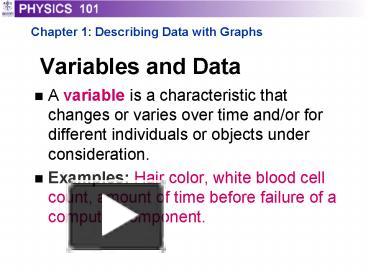 Variables and Data presentation | free to download