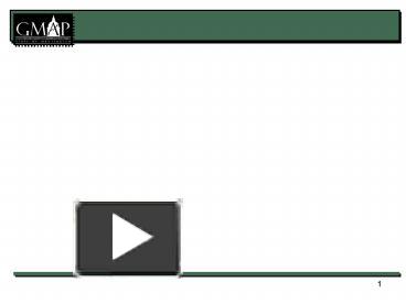 PPT – GMAP PowerPoint presentation | free to view - id: 15cdcf-ZDc1Z