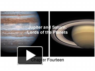PPT – Jupiter and Saturn: Lords of the Planets PowerPoint presentation ...
