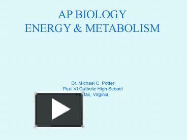 AP BIOLOGY presentation | free to view