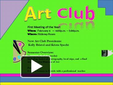 Art Club presentation | free to view
