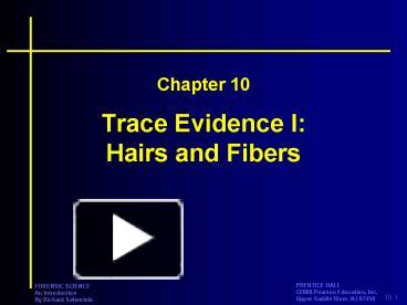 PPT – Trace Evidence l: Hairs and Fibers PowerPoint presentation | free ...